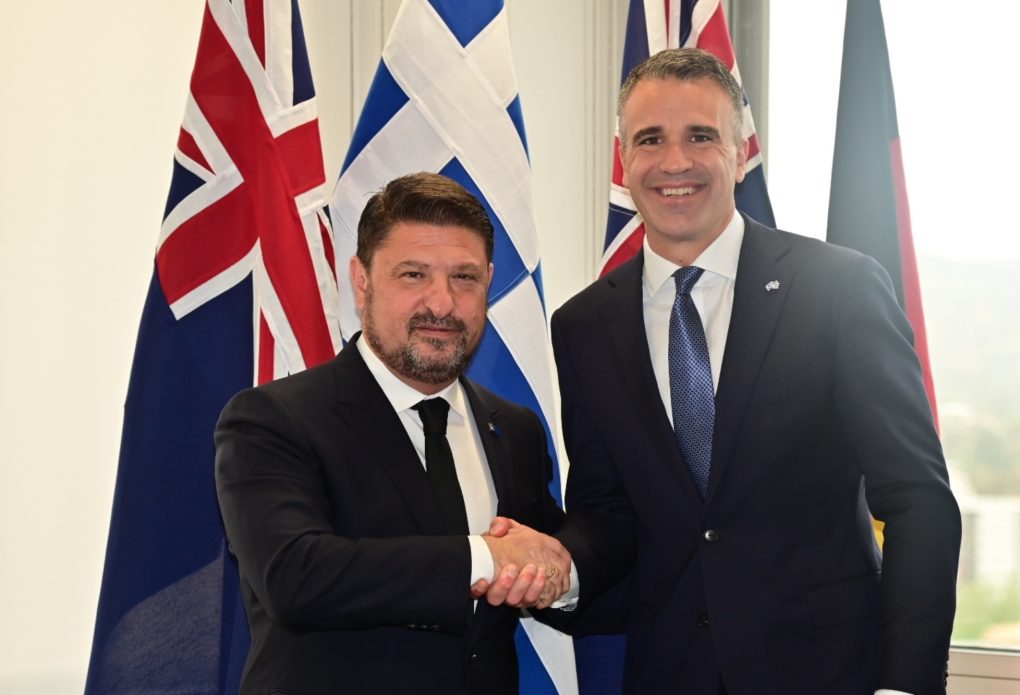 Deputy Defence Minister meets with the Premier of South Australia Peter ...