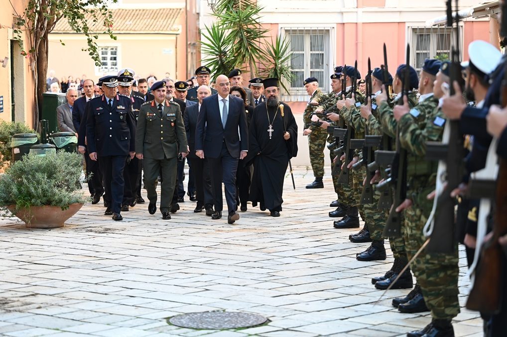 Defence Minister Nikos Dendias attends the celebrations for the Patron ...