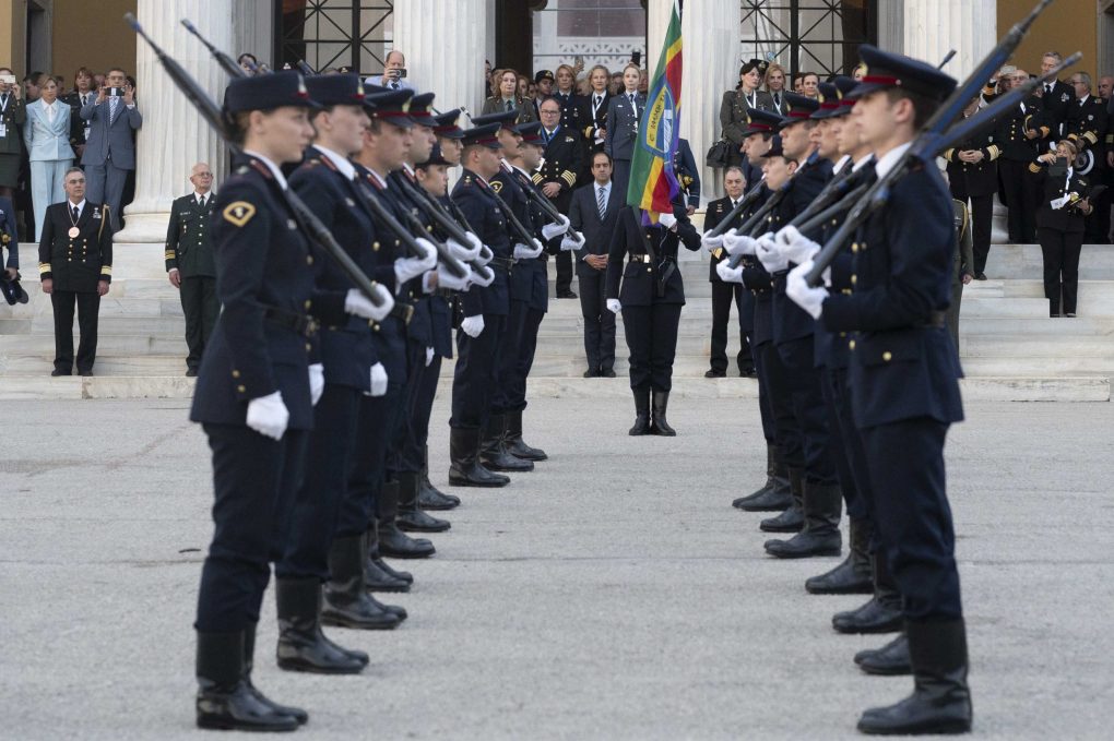 DefMin Nikos Dendias and DepMin Ioannis Kefalogiannis attend the ...