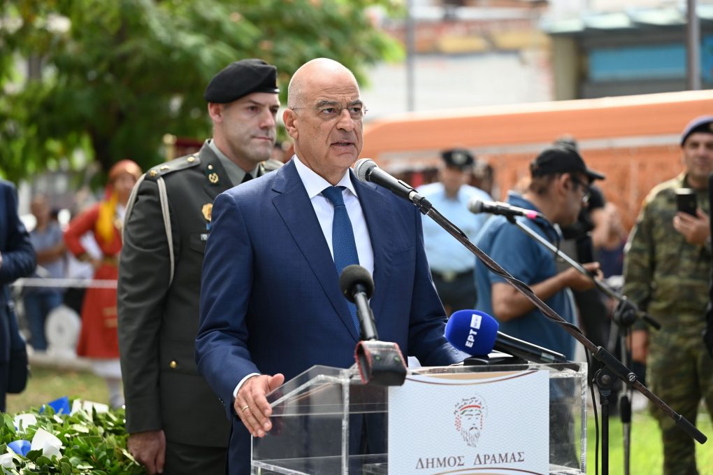 Δήλωση Υπουργού Εθνικής Άμυνας Νίκου Δένδια στα ΜΜΕ από τη Δράμα ...