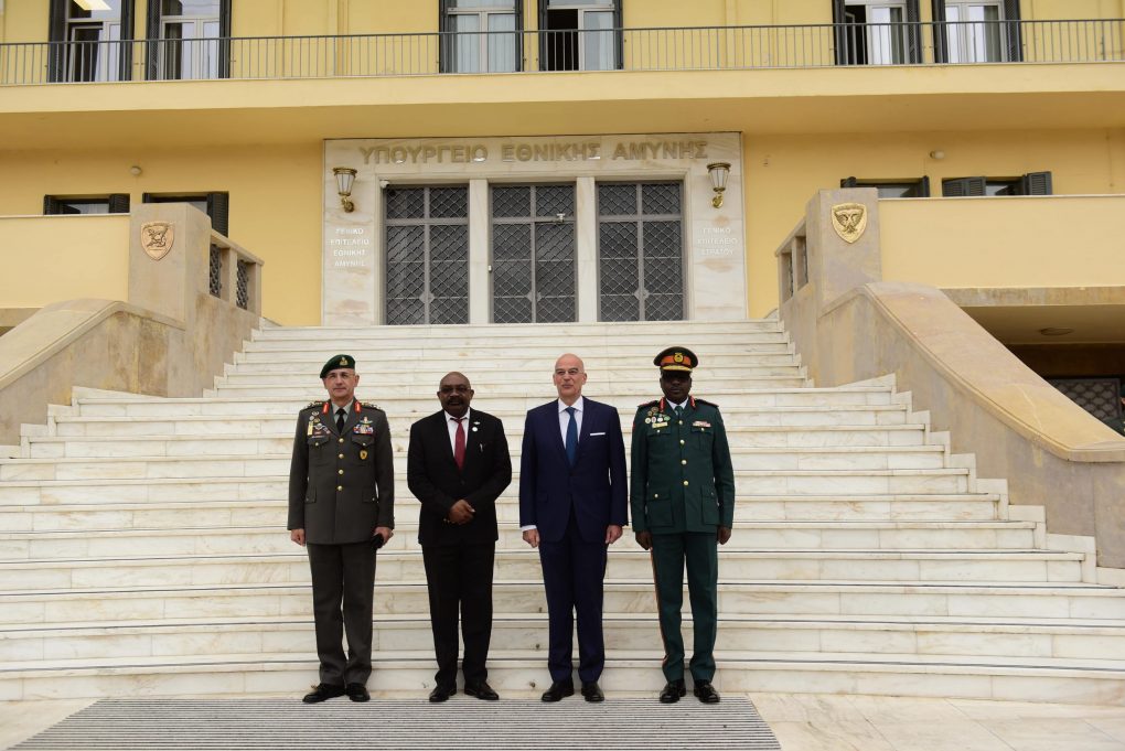 The Minister of National Defence Nikos Dendias welcomes the Defence ...
