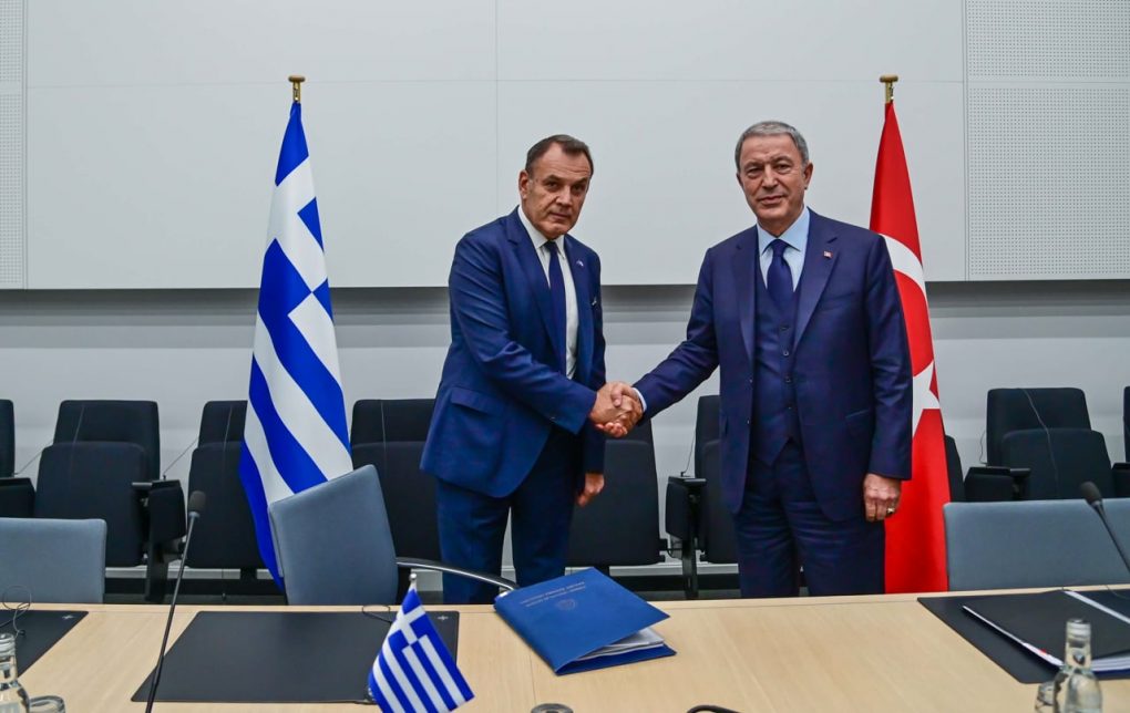 Defence Minister Nikolaos Panagiotopoulos meets with Turkish Defence ...