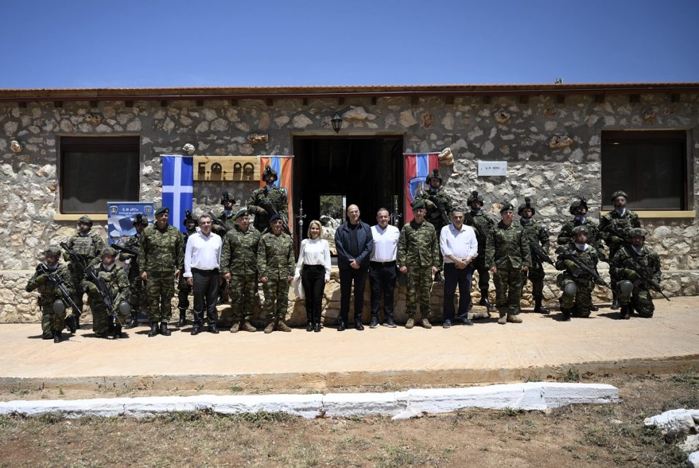 The Minister of National Defence Nikos Dendias attends the celebration ...