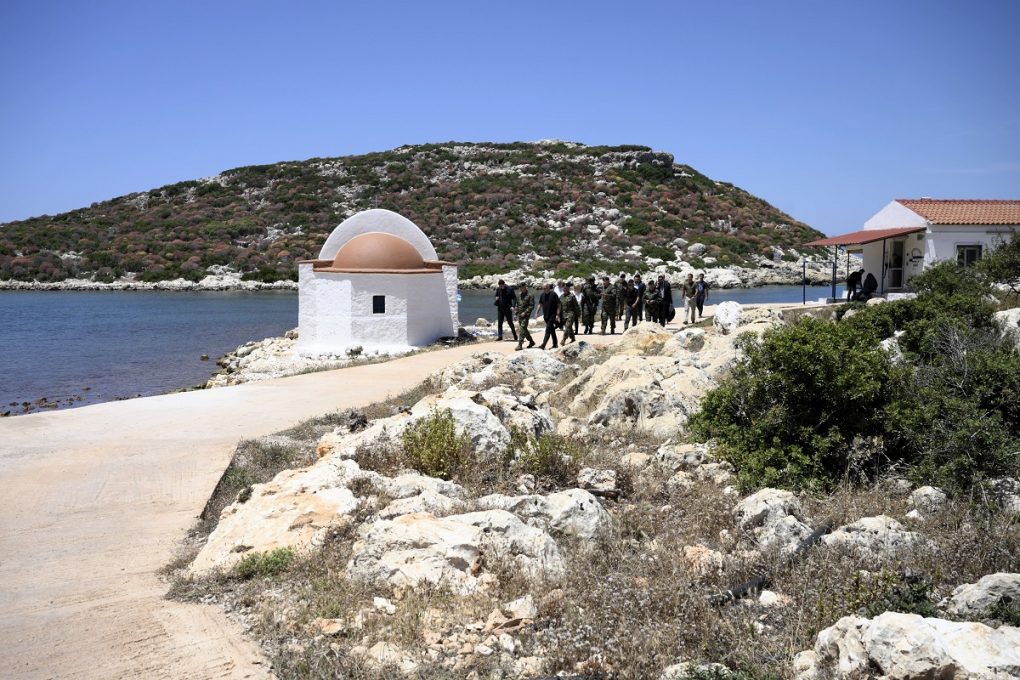 The Minister of National Defence Nikos Dendias attends the celebration ...