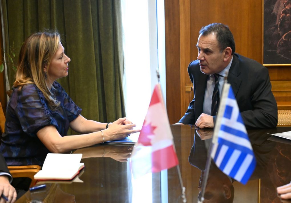 Defence Minister Nikolaos Panagiotopoulos meets with the Ambassador of ...