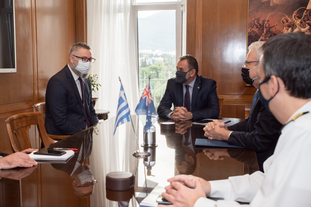 Defence Minister Nikolaos Panagiotopoulos meets with the Ambassador of ...