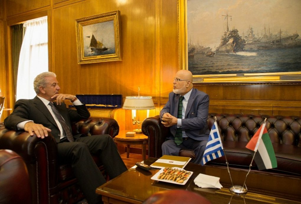 MOD Dimitris Avramopoulos΄meeting with the Ambassador of UAE - Hellenic ...