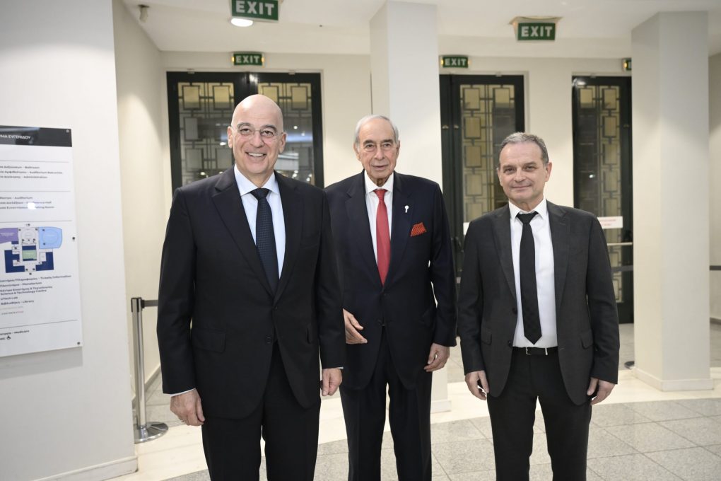 The Minister of National Defence Nikos Dendias attends the presentation ...